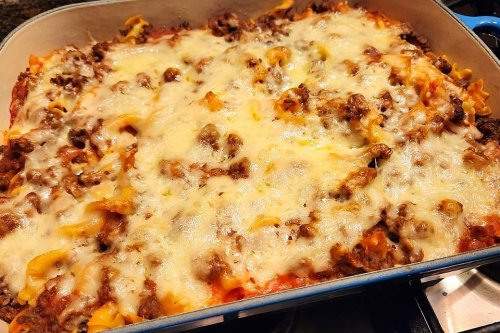 Grandma's Cheesy Sauerkraut Casserole Recipe With Ground Beef & Egg ...