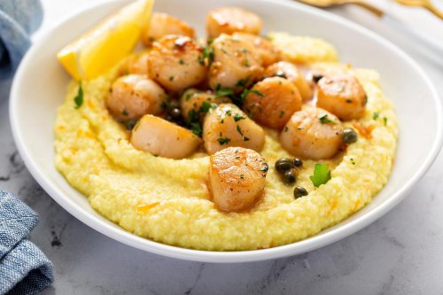 Easy Scallops With Polenta Recipe: This Scallops Recipe With Creamy ...