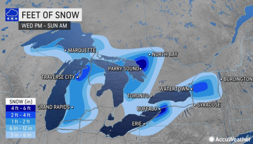 FEET Of Snow To Bury Great Lakes As Lake Effect Storm Ramps Up | Flipboard