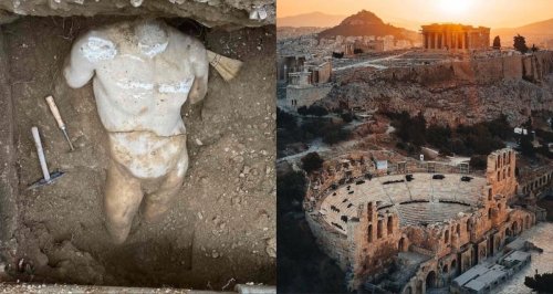 Workers Preparing To Lay Gas Pipes Near The Acropolis Just Happened ...