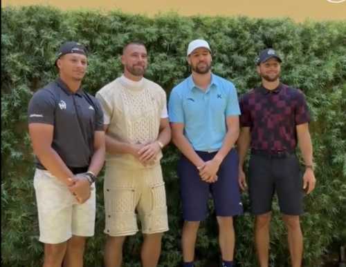 Travis Kelce Turning Heads With His Golf Outfit At TNT's 'The Match ...