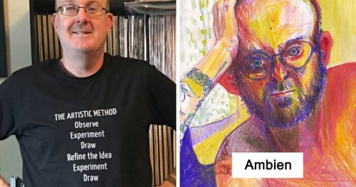 Artist Takes A Different Drug Every Day And Draws A Self-Portrait Under ...