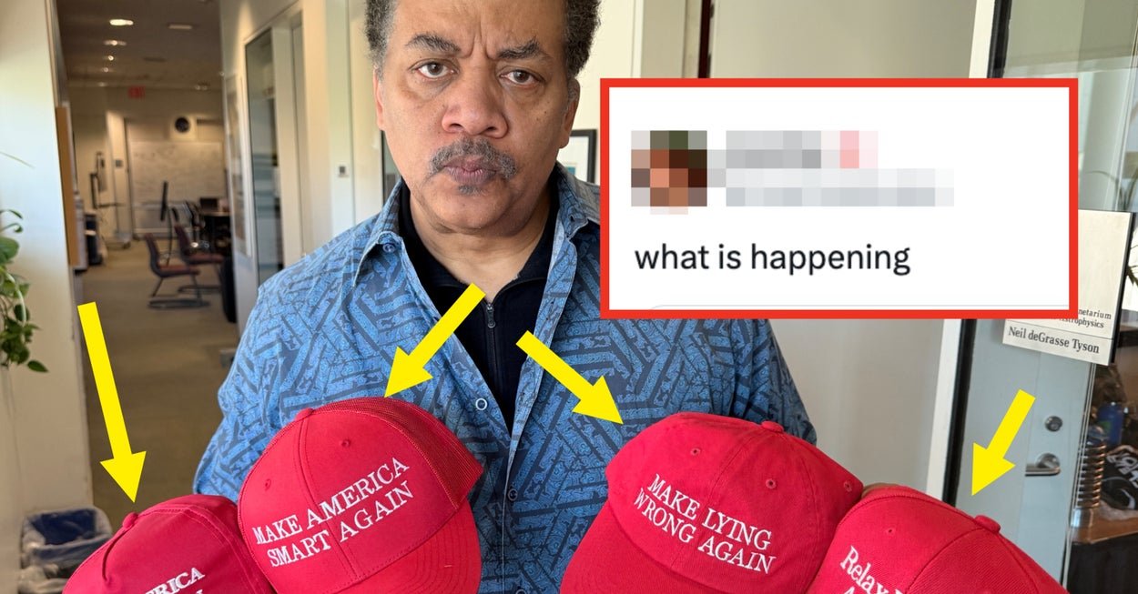 Neil DeGrasse Tyson Posed With 4 Red Hats And People Have No Idea What ...