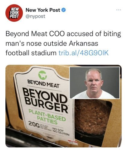 Beyond Meat Executive Aggressively Bites A Man's Nose, Sparking ...