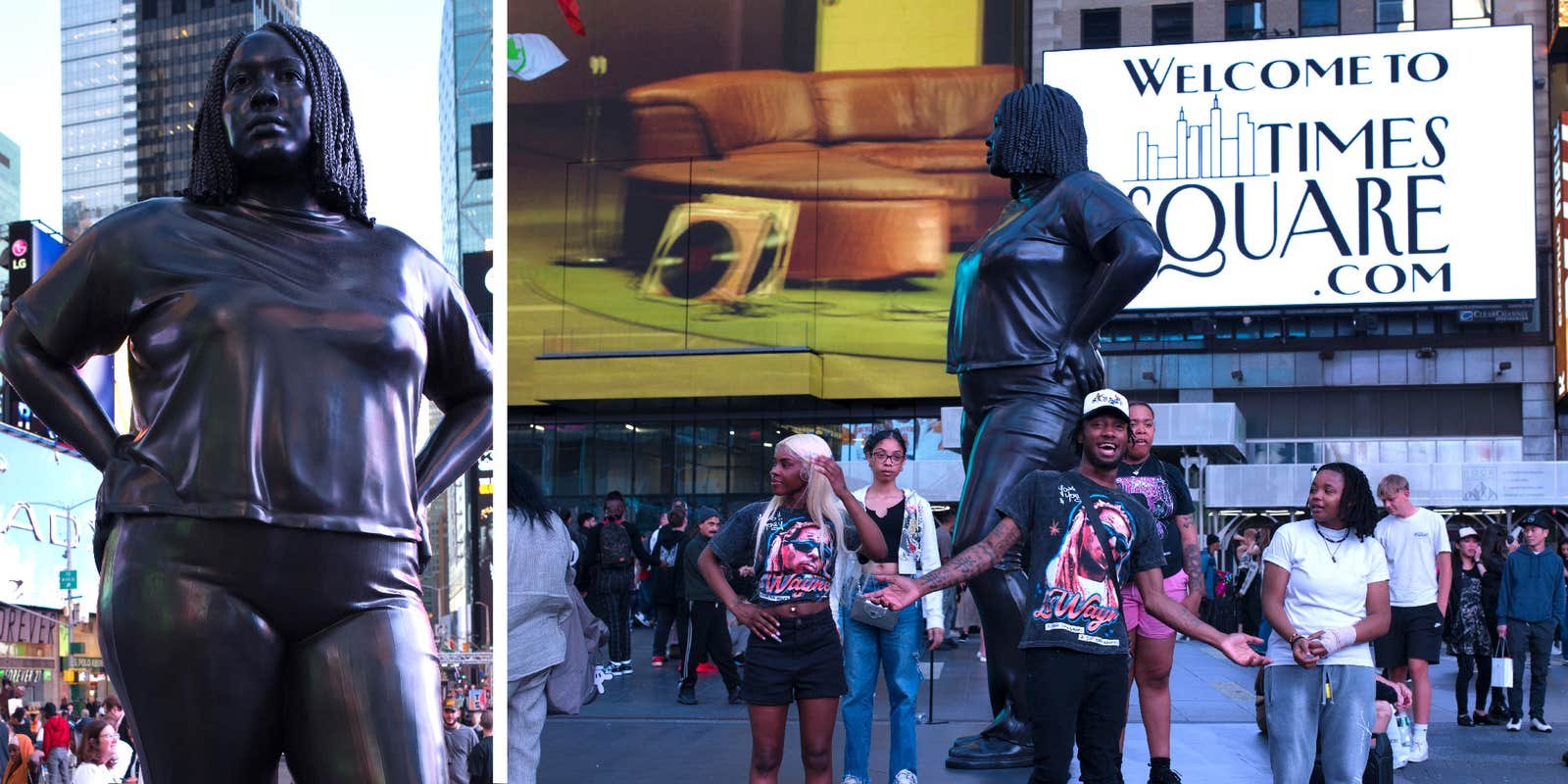 People Are Having Meltdowns Over a Statue of a Black Woman in Times ...