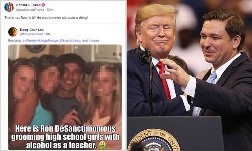 'He would never do such a thing!' Trump posts photos of Ron DeSantis as ...