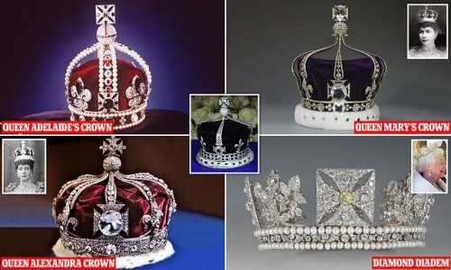 A 200-year-old coronet or crowns worn by Queens Adelaide, Mary and ...