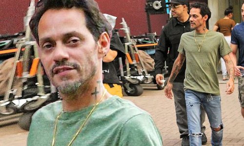 Marc Anthony displays neck tattoo while filming In the Heights - Flipboard