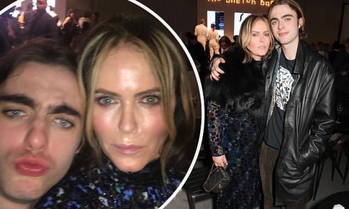 Patsy Kensit, 51, poses for pouty selfie with Liam Gallagher lookalike ...