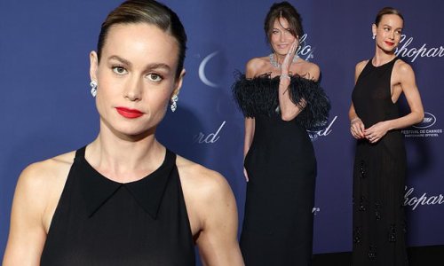 Brie Larson oozes elegance in a black semi-sheer gown and Carla Bruni ...