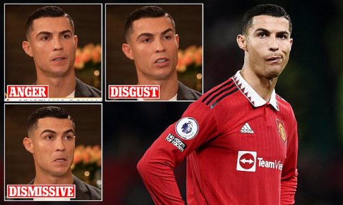 Cristiano Ronaldo showed signs of disgust, anger and dismissiveness ...