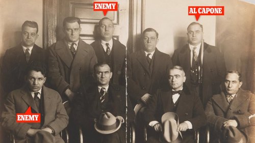Extraordinary photo shows Al Capone in group mugshot with his enemies ...