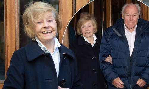 Prunella Scales, 90, makes rare outing with husband Timothy West, 88 ...