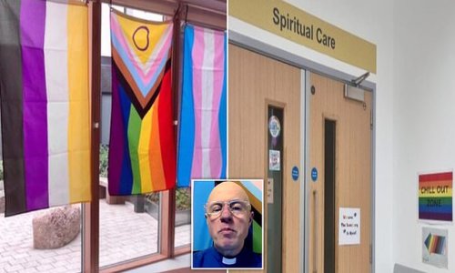 Hospital facing backlash after chaplain puts up LGBT flags in prayer ... Hospital facing backlash after chaplain puts up LGBT flags in prayer ...