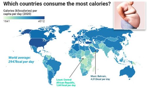 World's biggest eaters REVEALED: DailyMail.com's interactive map ranks ...