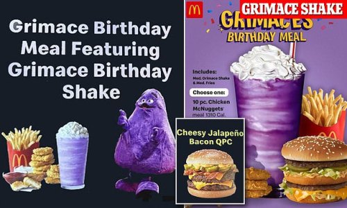 McDonald's fans rejoice as Grimace the purple monster mascot returns ...