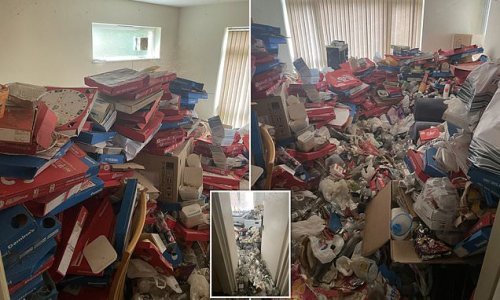 Inside pizza box hoarder's filthy one-bed flat piled high with stinking ...