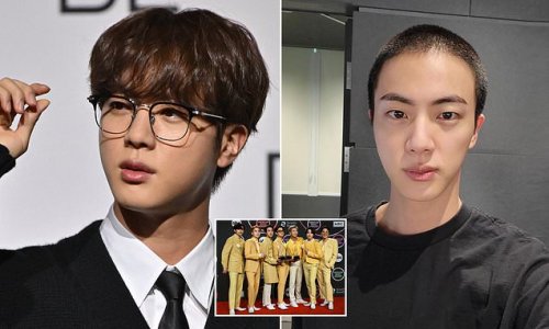 BTS K-pop star Jin reveals shaved head as he begins military service ... BTS K-pop star Jin reveals shaved head as he begins military service ...