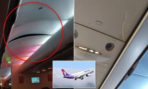On board the flight from hell: Shocking photos show damage after plane ...
