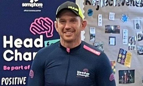 Former Wales international Alix Popham takes part in charity bike ride ...