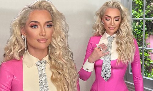 Erika Jayne looks like a Barbie in a pink latex outfit as she shares ... Erika Jayne looks like a Barbie in a pink latex outfit as she shares ...