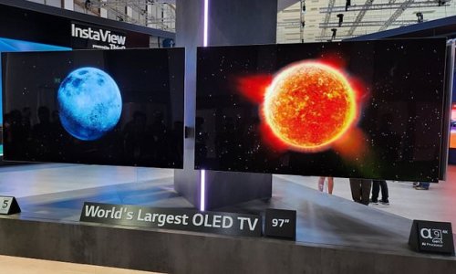 LG unveils the world's largest OLED TV: 'Awe-inspiring' device has a 97-INCH screen and could go ...