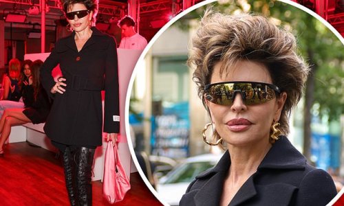 Lisa Rinna channels her inner rock star wearing thigh boots and big ...