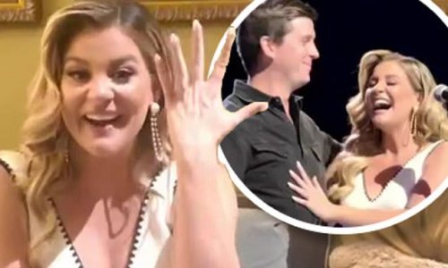 Lauren Alaina announces her engagement to Cameron Arnold during a ...