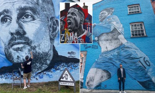 Manchester City are painting the town blue! Another mural will spring ...