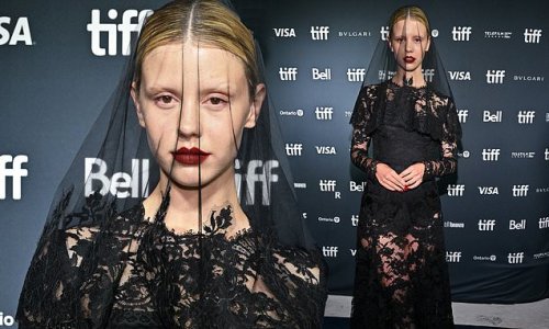 Mia Goth lives up to her name as she exudes gothic glamour in a ...
