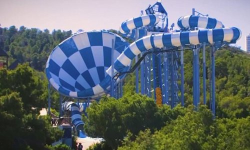 Dramatic footage shows the world's longest water slide in action: The ...