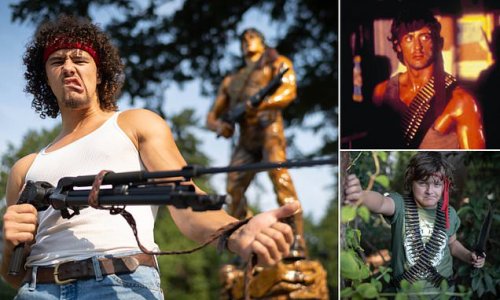 Not all heroes wear capes! Dozens of Rambo fans descend on sleepy ...