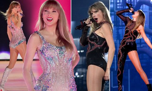 Taylor Swift Rocks Rhinestone Leotard And Glittering Bodysuit As She