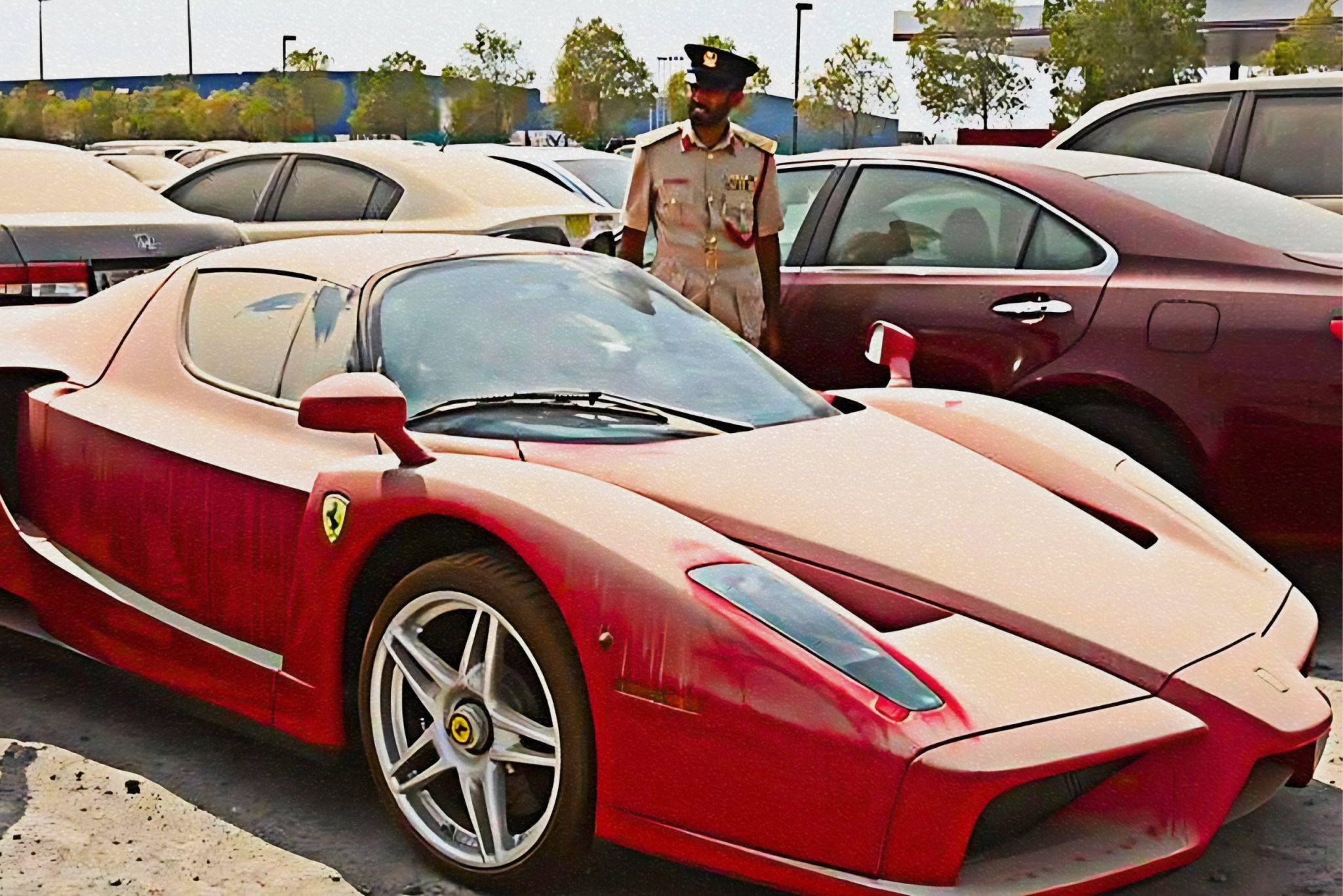 In Dubai's Supercar Graveyard, 3000 Abandoned Ferraris, Bugattis, And ...