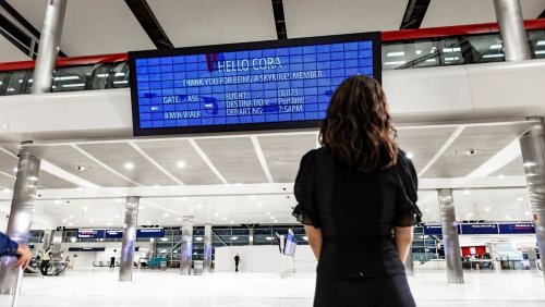 New Delta airport screen shows personalised flight info to dozens of travellers at once using AI ...