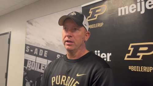 Purdue coach Jeff Brohm on Charlie Jones during bye week | Flipboard