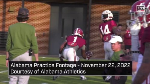Alabama Practice Footage November 22 2022 Courtesy of Alabama Athletics ...