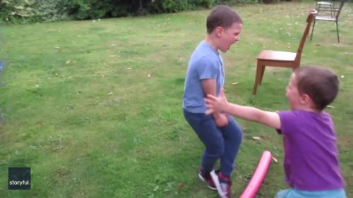 'We Did It Man!' Young Brothers Celebrate After Nailing Homemade ...