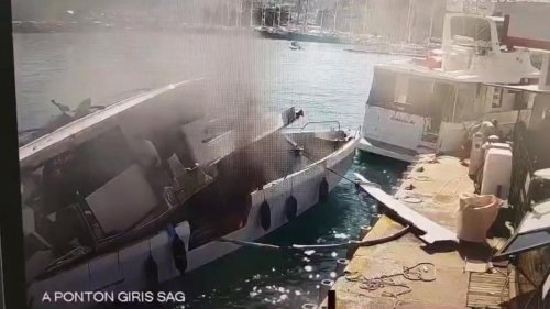 Türkiye: MOMENT - CCTV captures yacht explosion with passengers on ...