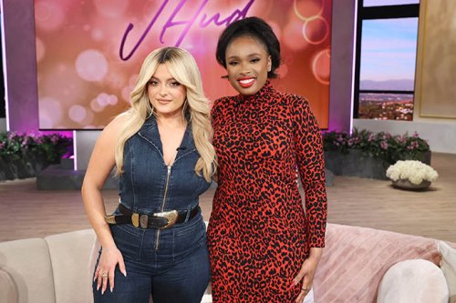 Bebe Rexha Delivers ’70s Style in Plunging Denim Jumpsuit & Chunky ...