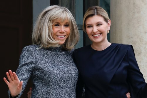 French First Lady Brigitte Macron Welcomes Ukraine’s First Lady Olena ...