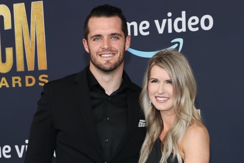 NFL Quarterback Derek Carr’s Wife Heather Shines in Romantic Silk Dress & Sinuous Sandals at ...