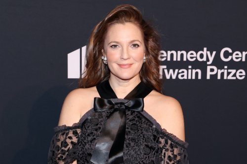 Drew Barrymore Brings Romantic Dressing in Sheer Floral Dress & Heels ...
