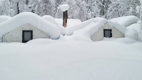Ridiculous photos show aftermath of 12 feet of snow in California's ...