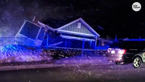 Homes collapse and slide downhill in Utah caused by shifting ground ...