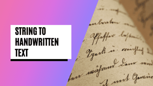 Convert String To Handwritten Text Using Python Flipboard