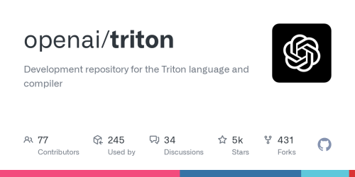 GitHub - openai/triton: Development repository for the Triton language and compiler | Flipboard