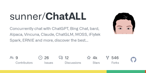 GitHub - sunner/ChatALL: Concurrently chat with ChatGPT, Bing Chat ... GitHub - sunner/ChatALL: Concurrently chat with ChatGPT, Bing Chat ...