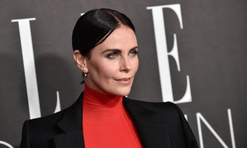 Charlize Theron looks red hot in form-fitting sheer dress during rare ...