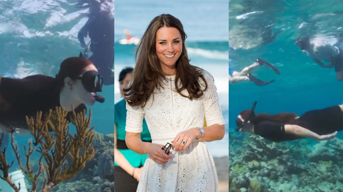 Princess Kate was a royal mermaid in wetsuit on Caribbean diving trip ...